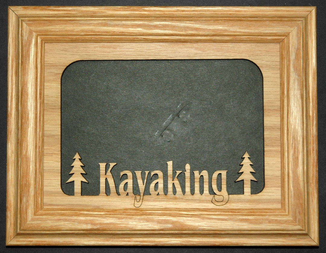 Kayaking Tabletop Picture Frame - Holds 4x6 Photo - Multiple Color ...