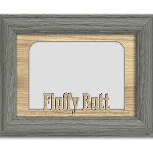 Fluffy Butt Tabletop Picture Frame - Pet Photo Frame - Holds 4x6 Photo ...