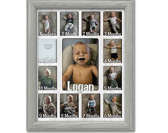 Personalized Baby’s First Year Frame - Etsy