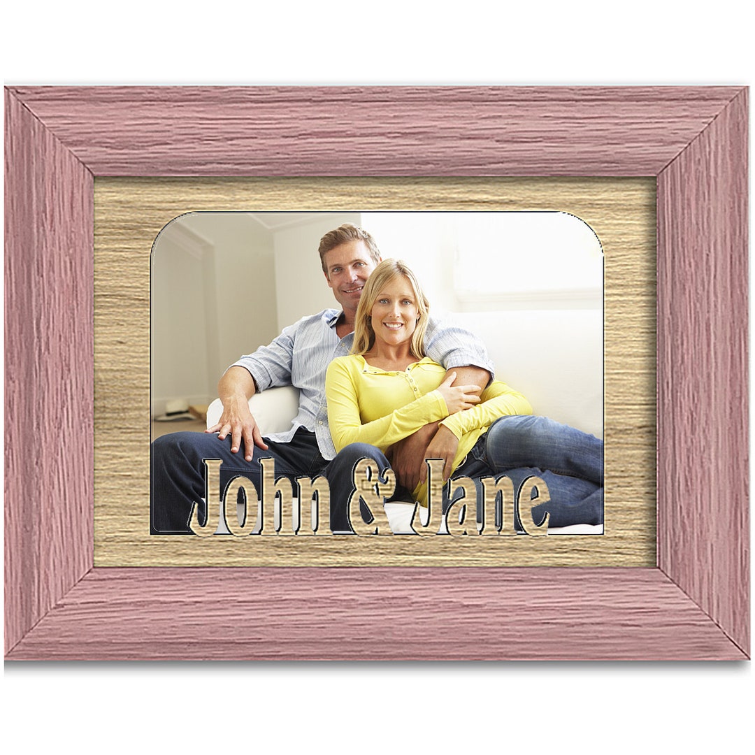Personalize Couple Names - Tabletop Picture Frame - Any Two Names ...