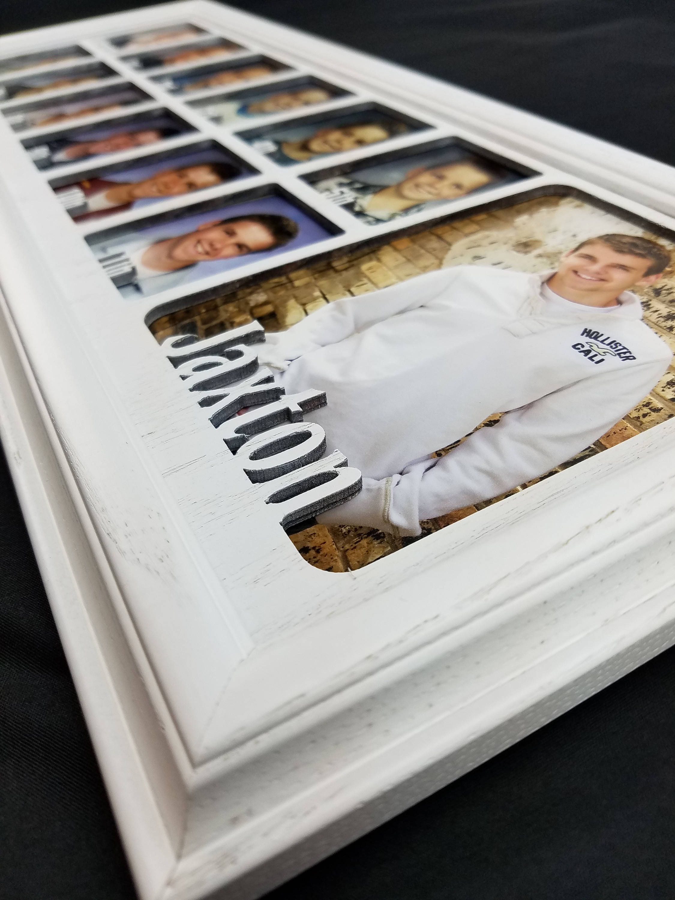 School Years Picture Frame - Personalized - Holds Twelve 2.5" X 3.5 ...