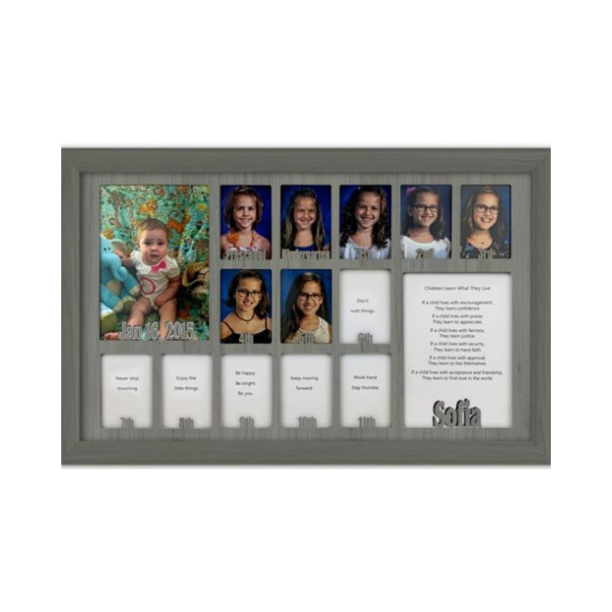 School Years Picture Frame Personalized Holds Twelve | Etsy