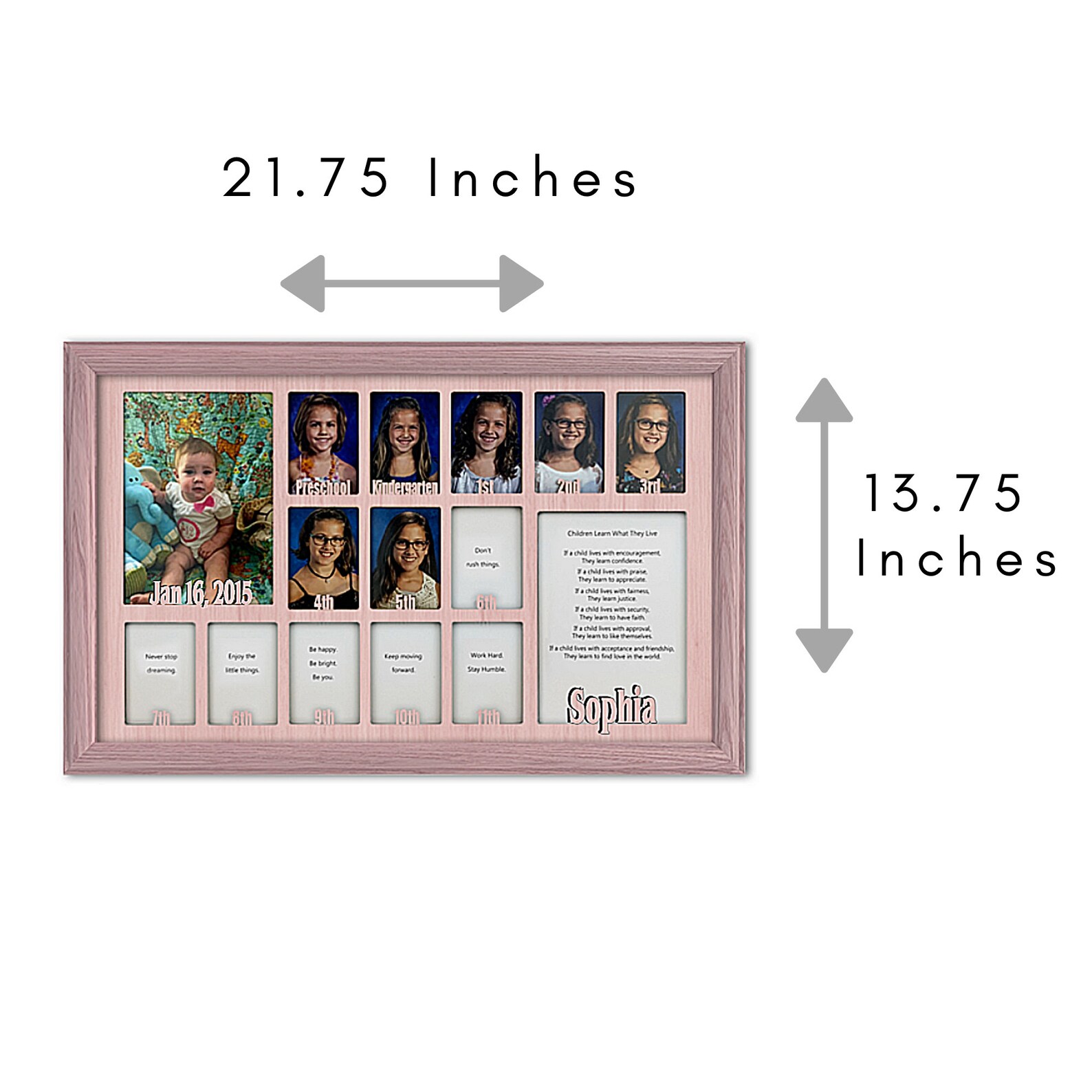 School Years Picture Frame Personalized Holds Twelve - Etsy