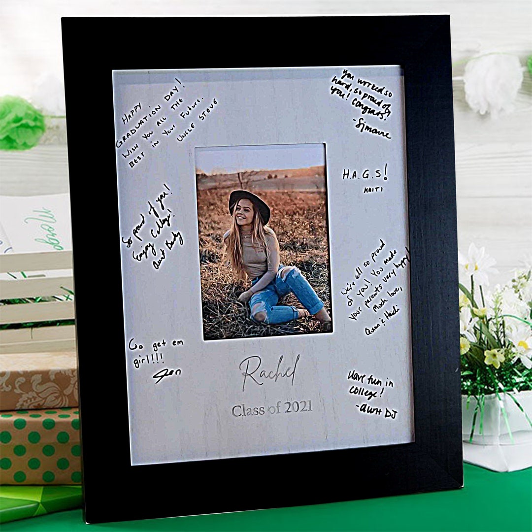 Graduation Guest Book Picture Frame - Personalized With Childs Name and ...