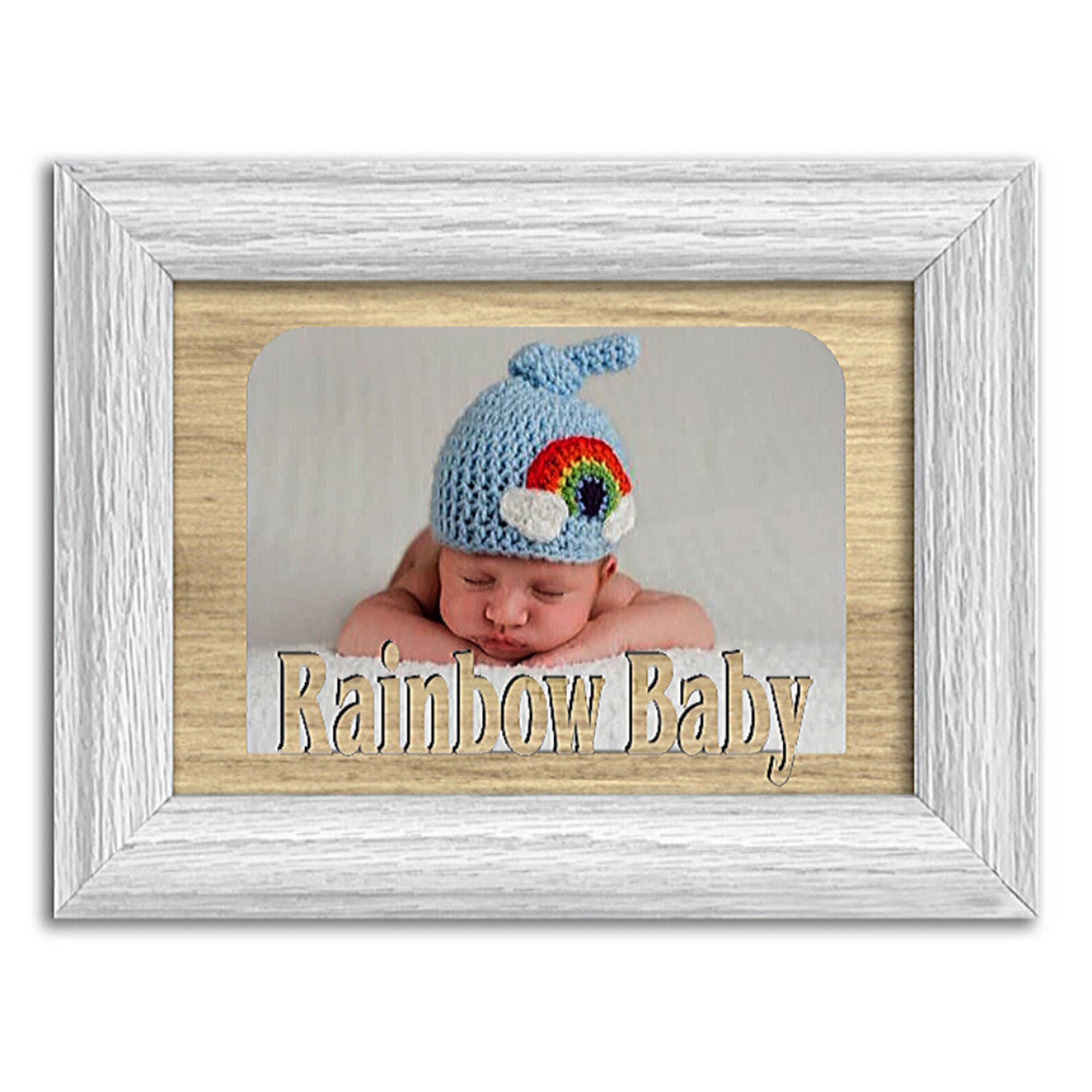 Rainbow Baby Newborn Picture Frame Nursery Decor Solid | Etsy