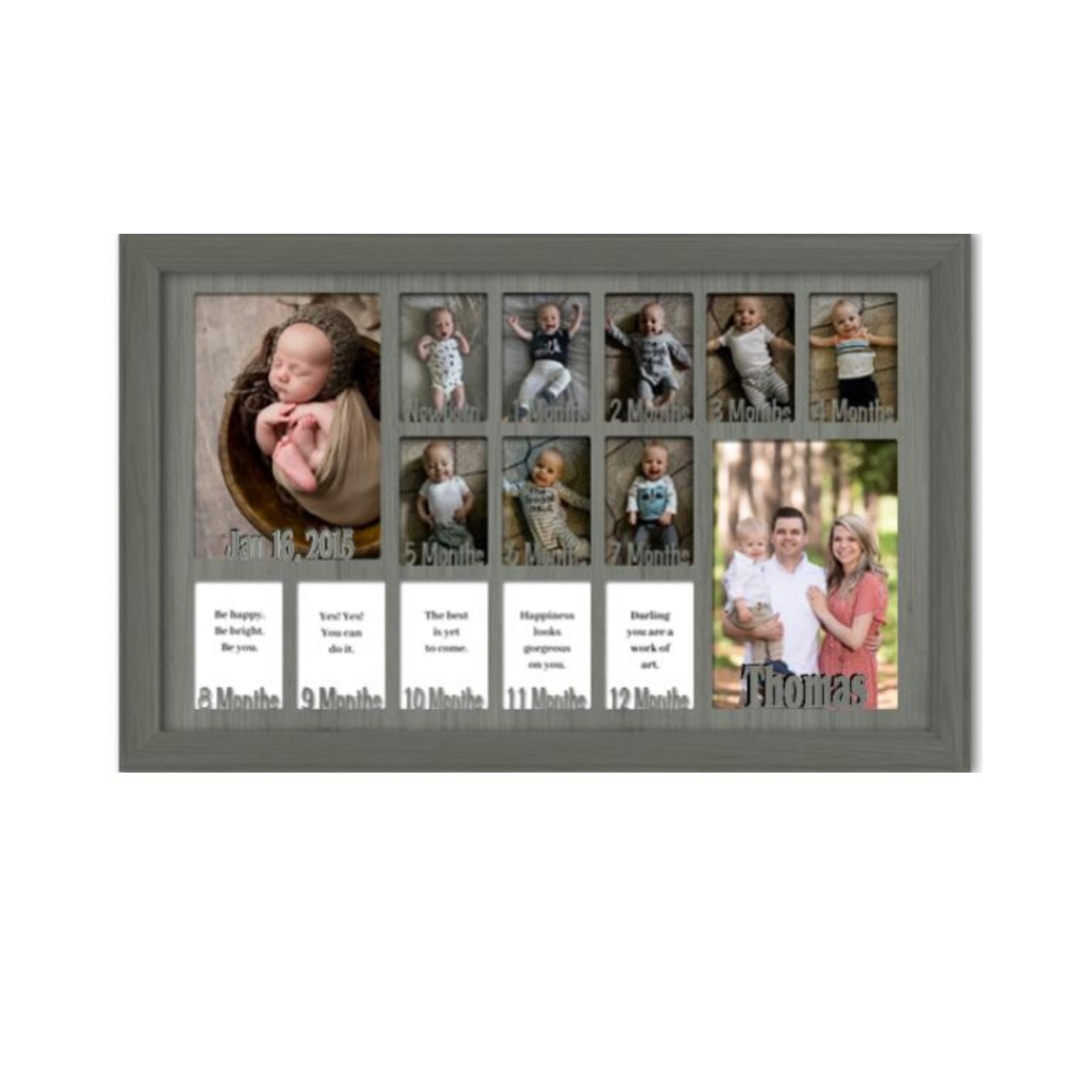 Baby First Year Personalized Frame Holds Thirteen 2.5 - Etsy