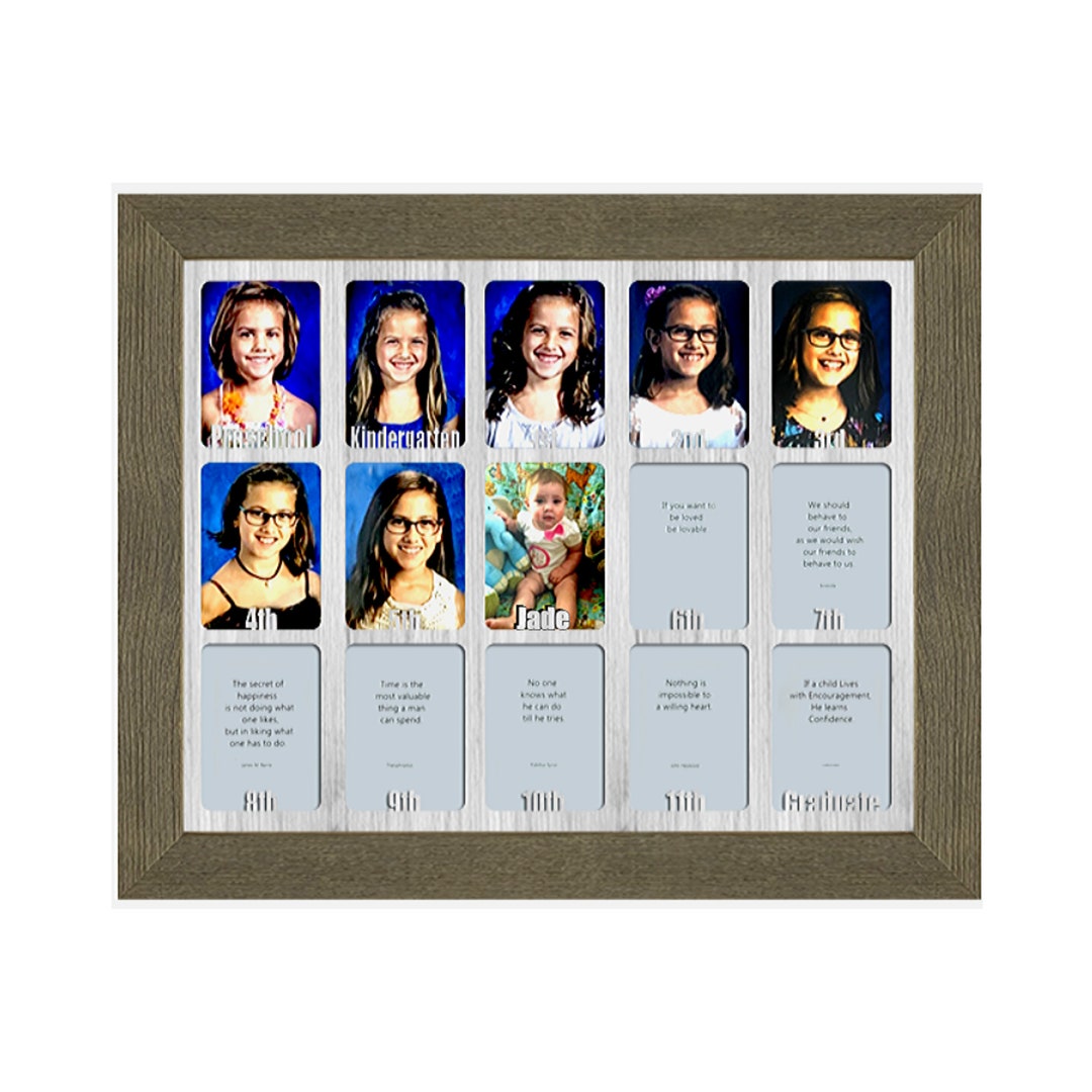 School Years Picture Frame - Personalized With Any Name - 10 Color ...