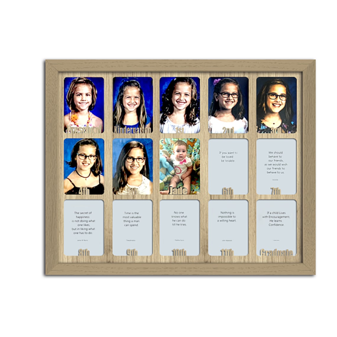 School Years Picture Frame Personalized With Any Name 10 - Etsy