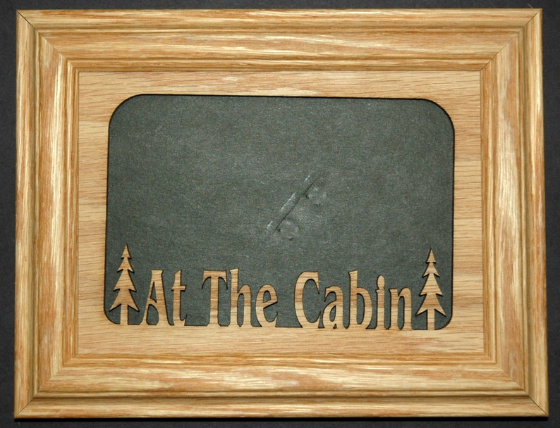 At the Cabin Tabletop Picture Frame - Holds 4x6 Photo - Multiple Color ...