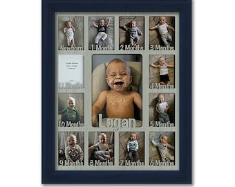 Baby First Year Personalized Frame Holds Twelve 2.5 X | Etsy