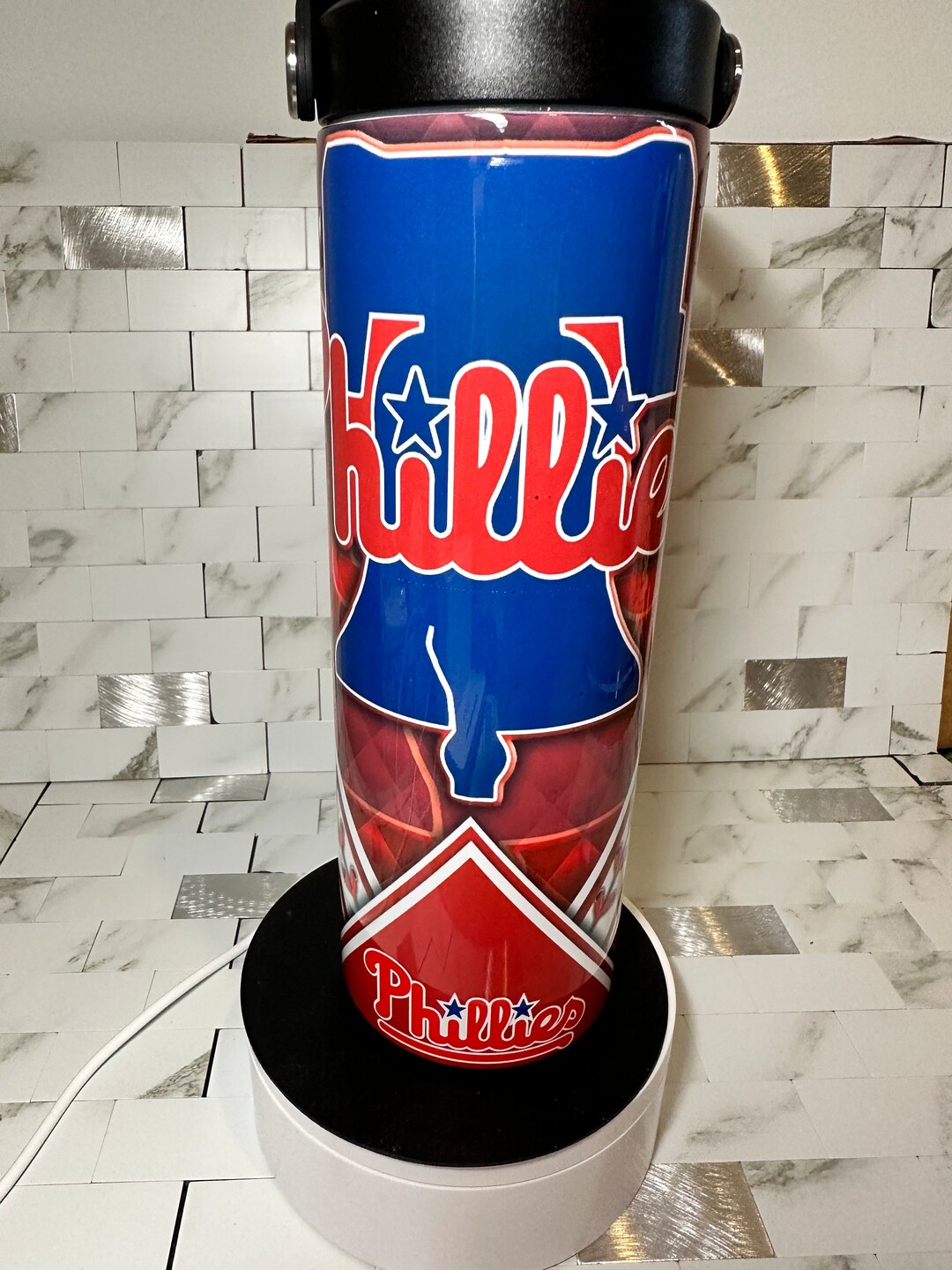 Phillies Water Bottle, Personalized Phillies Tumbler, Gift for Dad ...