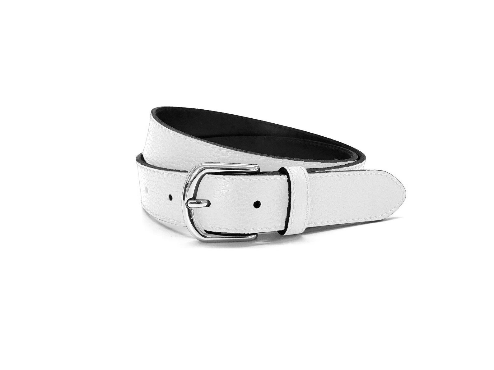 White Leather Belt Women Nappa Leather Jeans Belt - Etsy