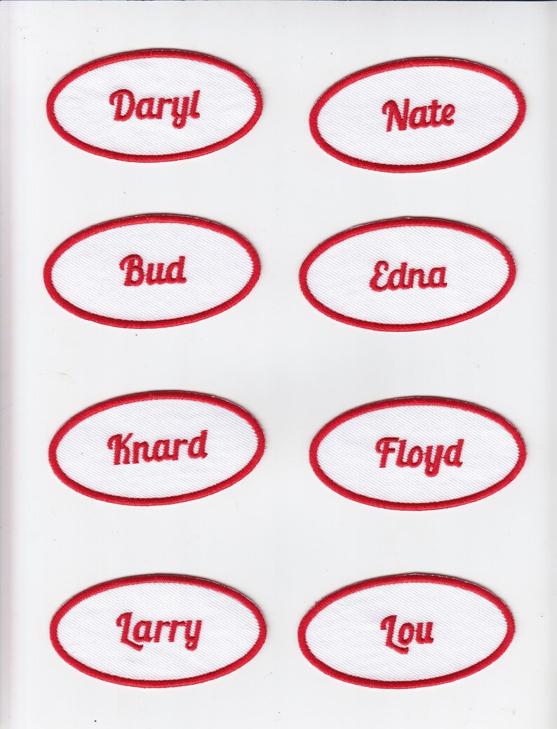 Personalized Embroidered Patch Name Tags 25 50 100 or 200 - Etsy