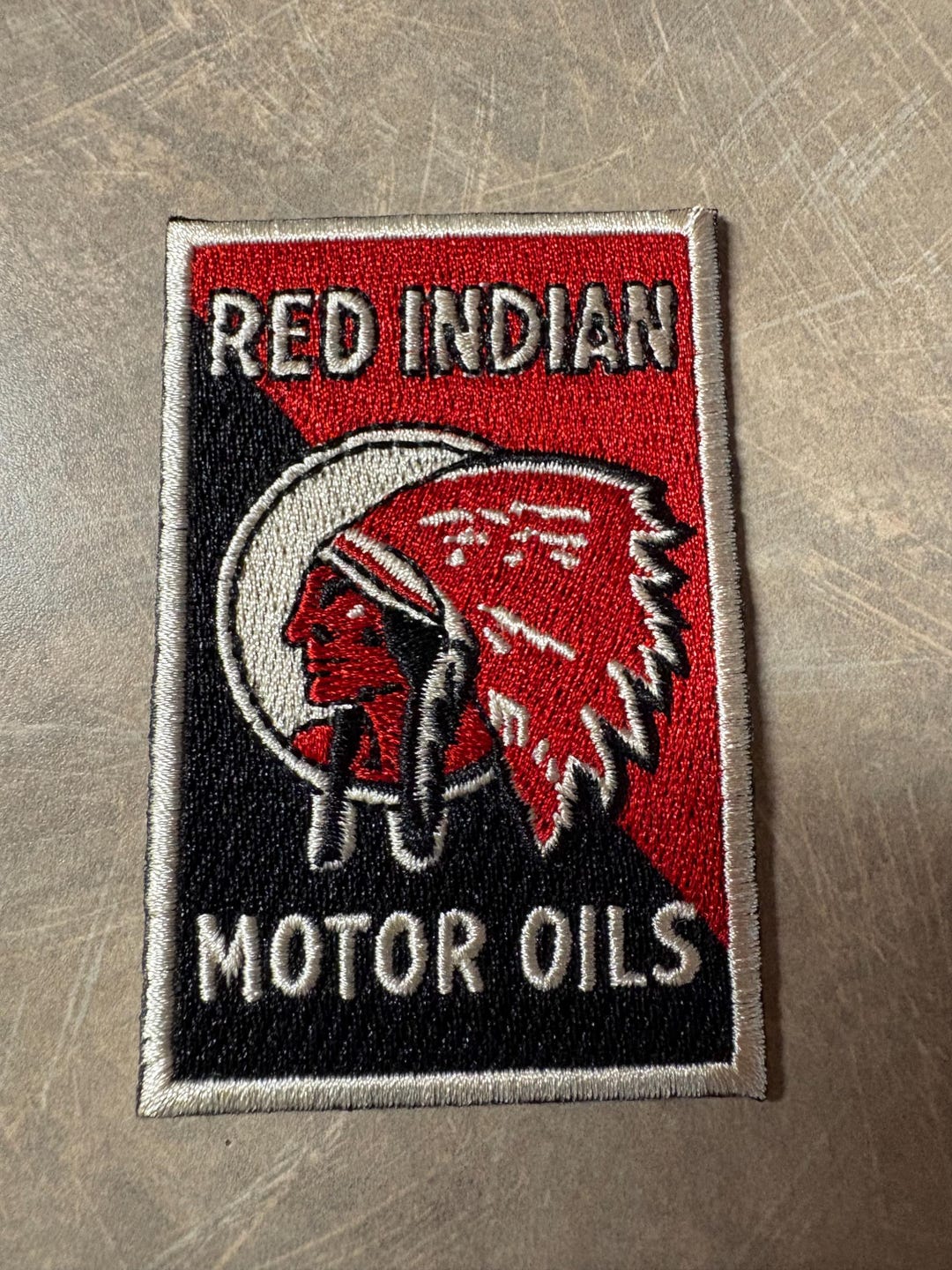 Classic Vintage New, Red Indian Motor Oils Patch Gas Oil Auto Industry ...