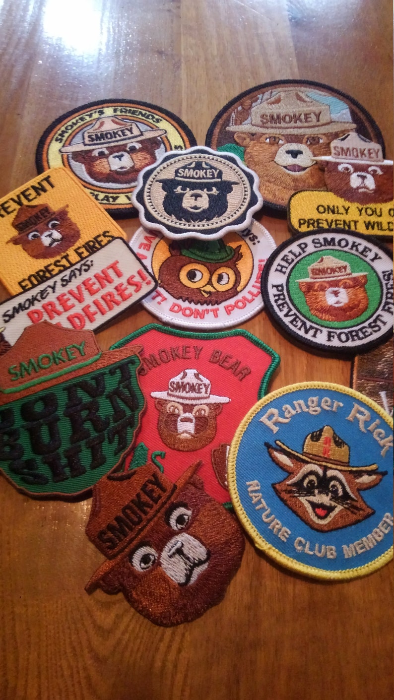 New Smokey Bear Woodsy Owl Ranger Rick Collection of Patches - Etsy