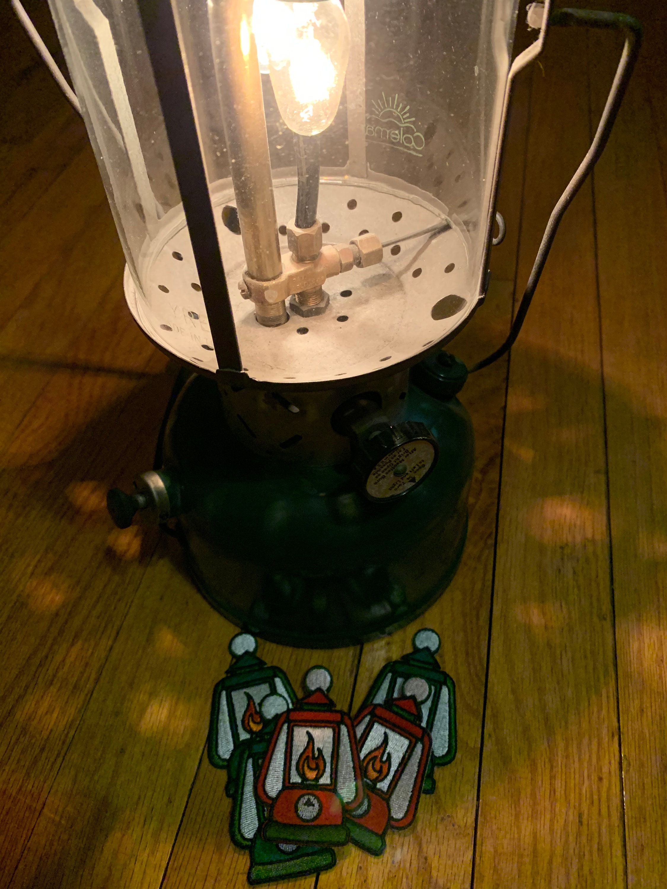 Ole Camping Lantern Embroidered Patches 2 Types Red & Green - Etsy