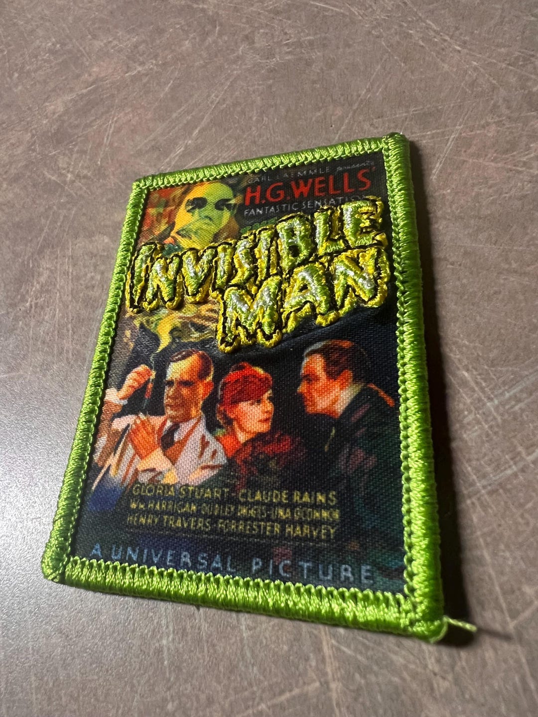 The Invisible Man HG Wells Sci-fi Patch Classic Retro Horror Science ...