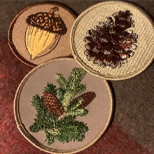 Pine Tree and Cone Patch Embroidered Nature Patch - Etsy