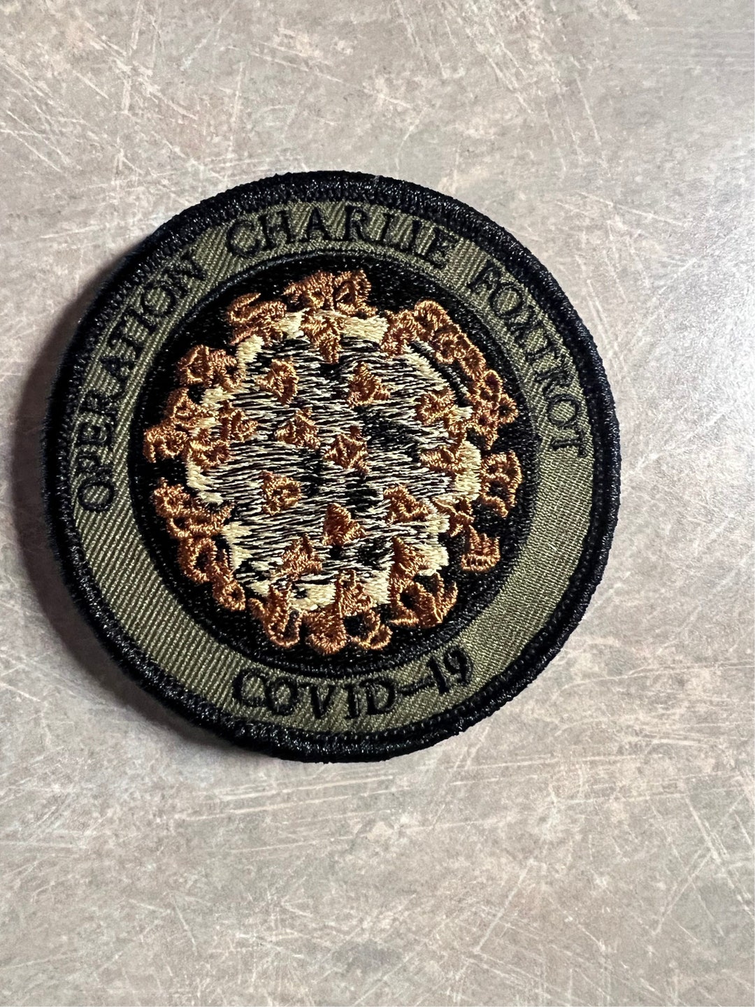 New Operation Charlie Foxtrot Embroidered Patch - Olive Hook and Loop ...