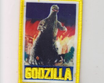 Godzilla Embroidered Patch - Etsy