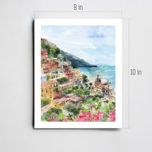 Positano Print Positano Painting Italy Poster Italy Wall Art Travel ...