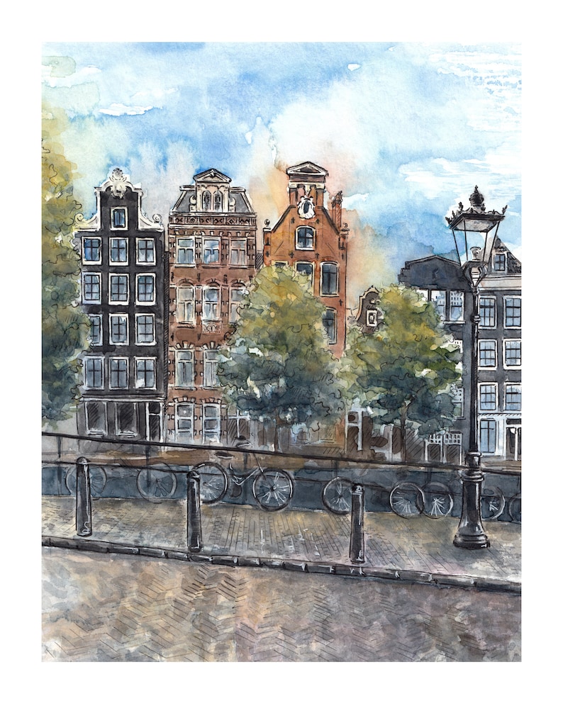 Amsterdam Wall Art Amsterdam City Art Print Europe Wall Art | Etsy