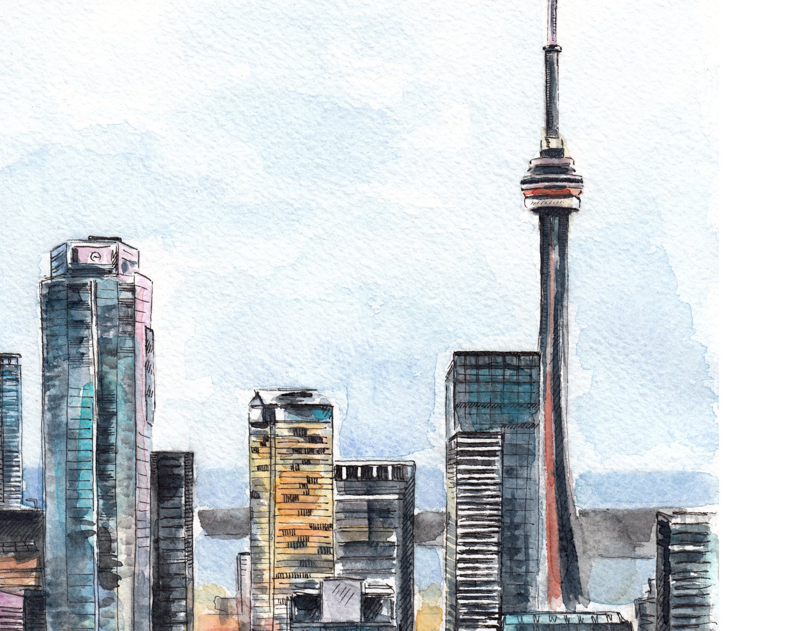 Toronto Print Toronto Poster Toronto City Illustration Canada - Etsy