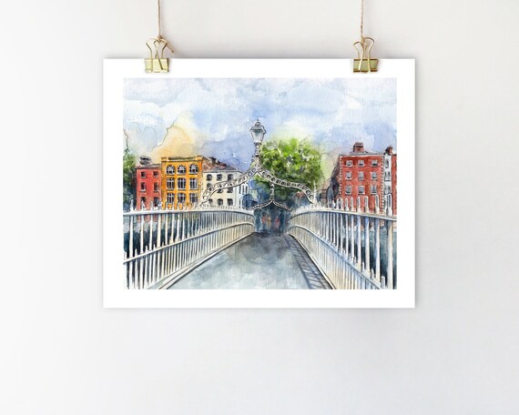 Dublin print Dublin Ireland wall art Dublin travel poster | Etsy