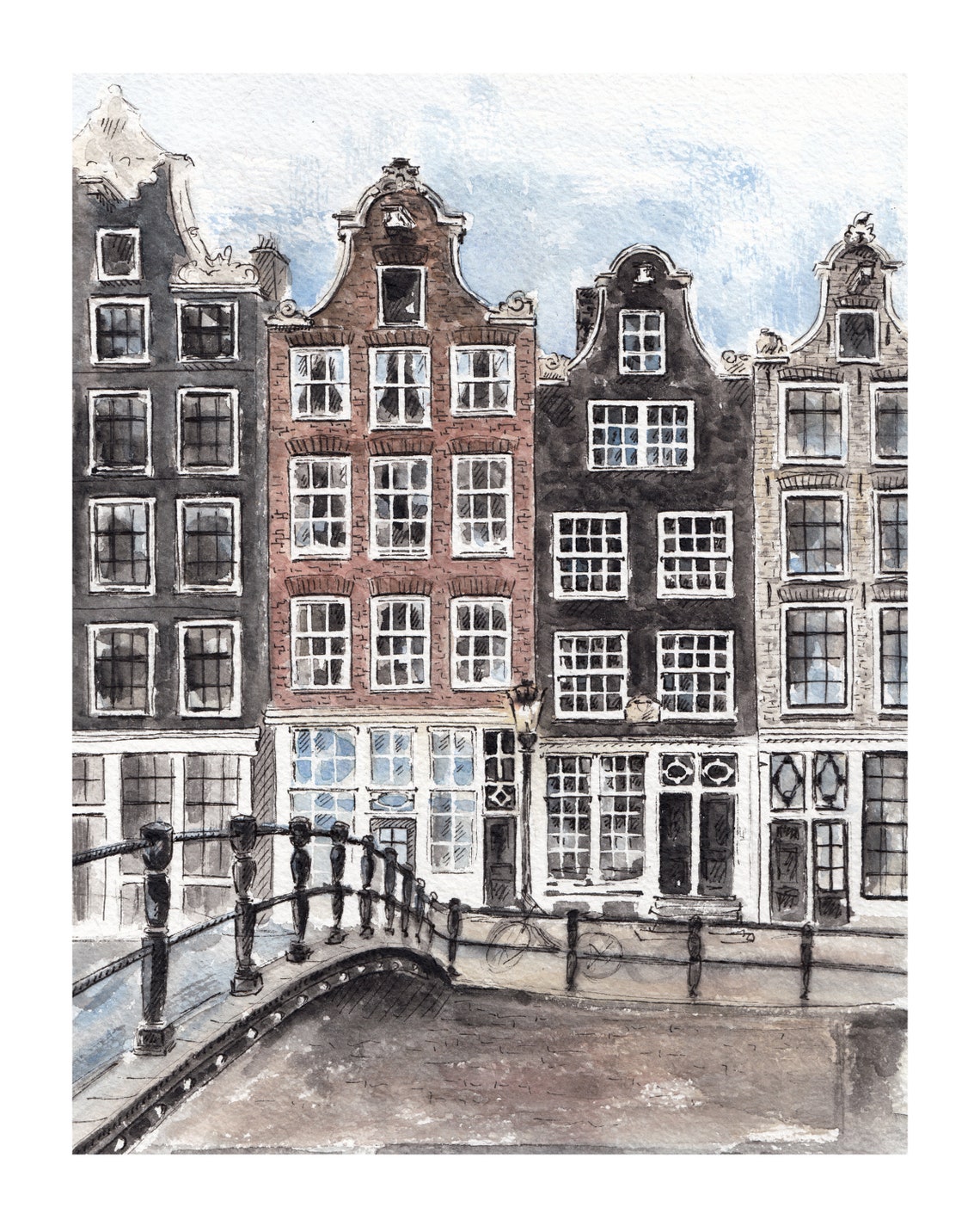 Amsterdam City Art Print Amsterdam Wall Art Europe Wall Art - Etsy