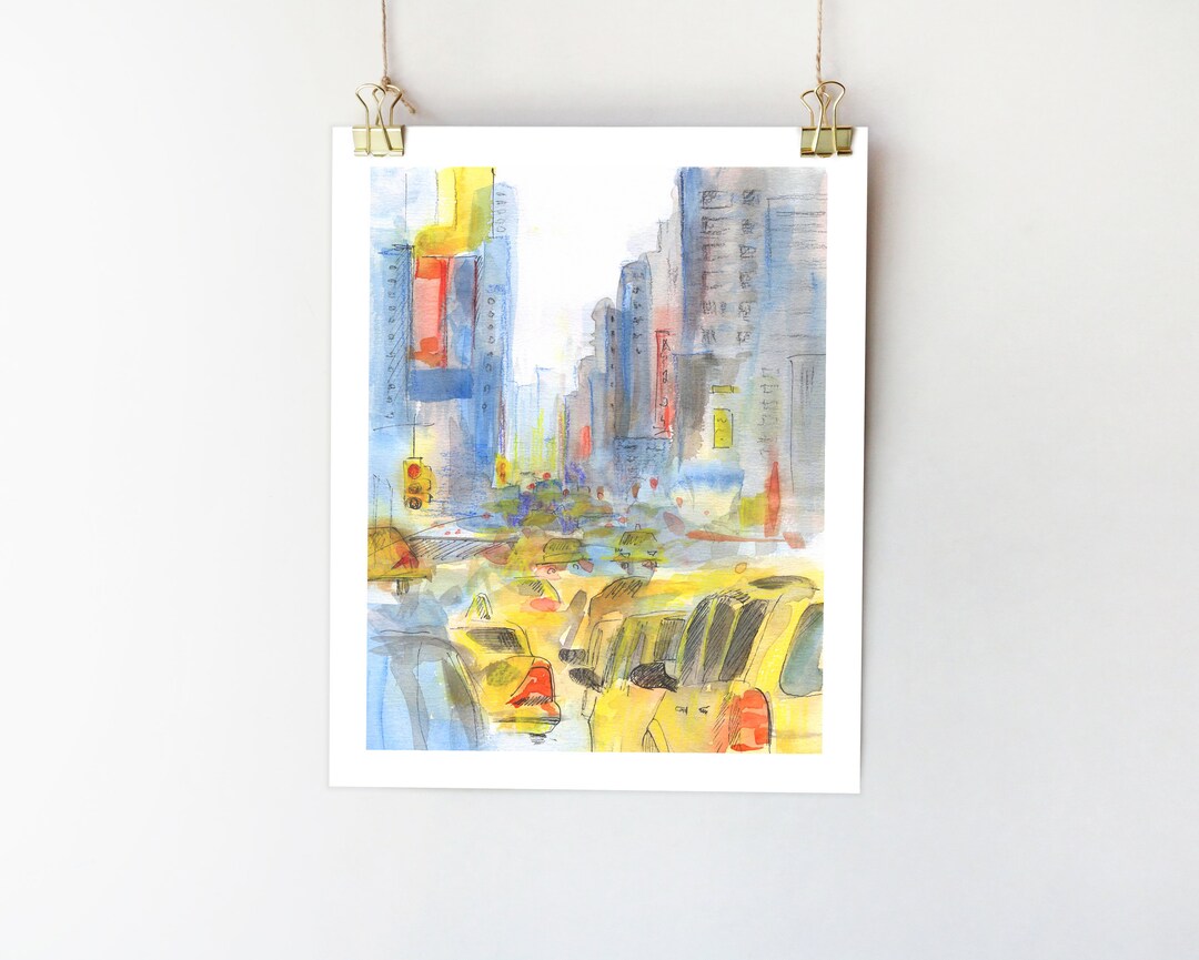 Colorful New York Print New York Wall Art NYC Poster Abstract New York ...