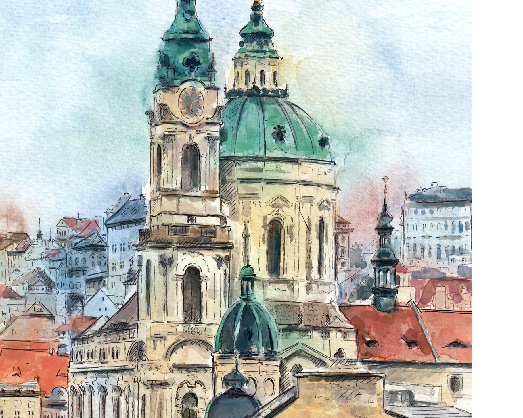 Prague Print. Prague Poster. Prague Art. Prague Wall Art. | Etsy