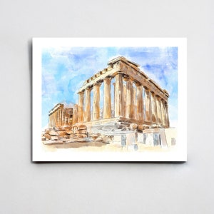 Athens Color Print Athens Wall Art Athens Greece Print Athens Painting ...