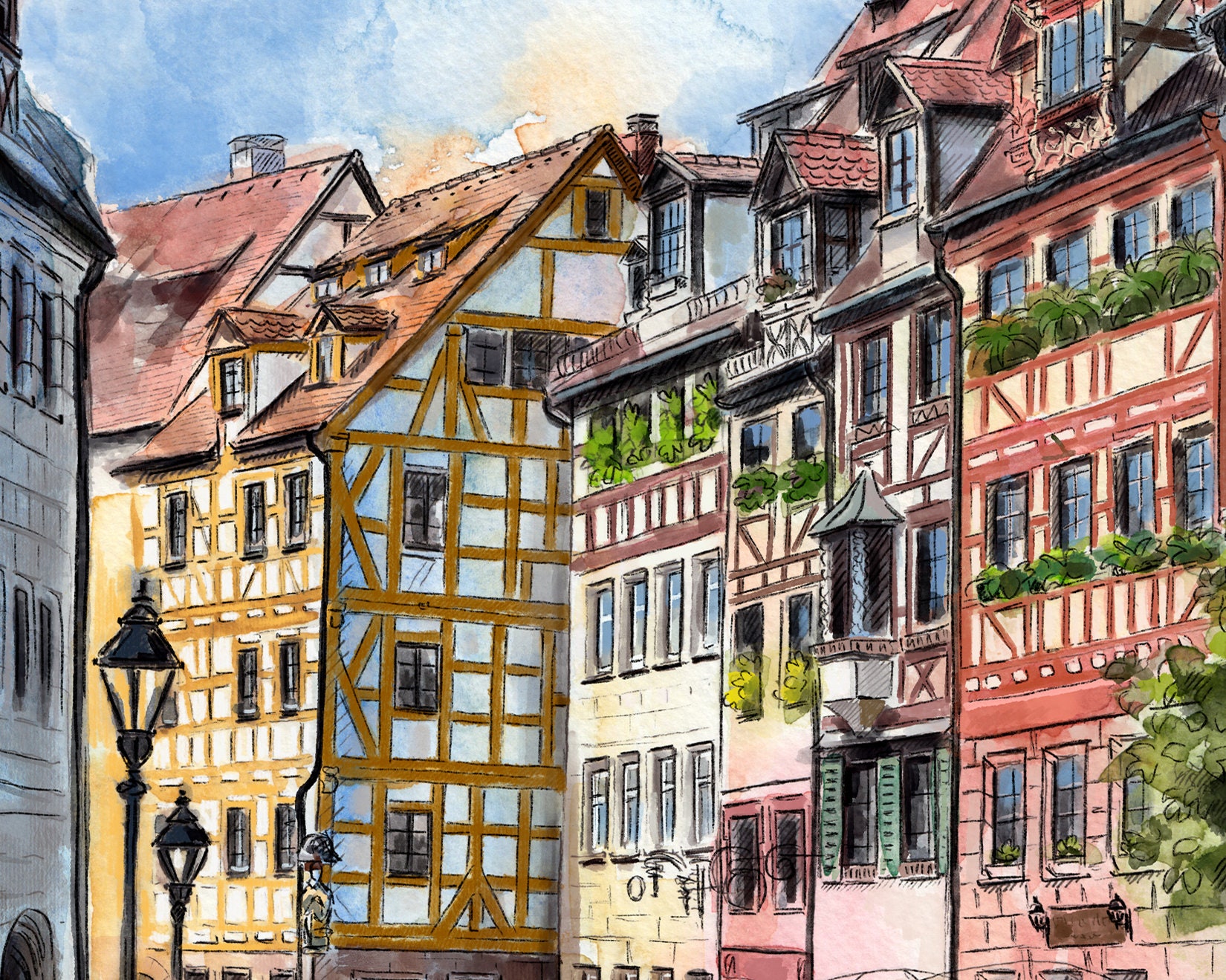 Nuremberg Art Print Germany Wall Art Bavaria Print Nuremberg - Etsy