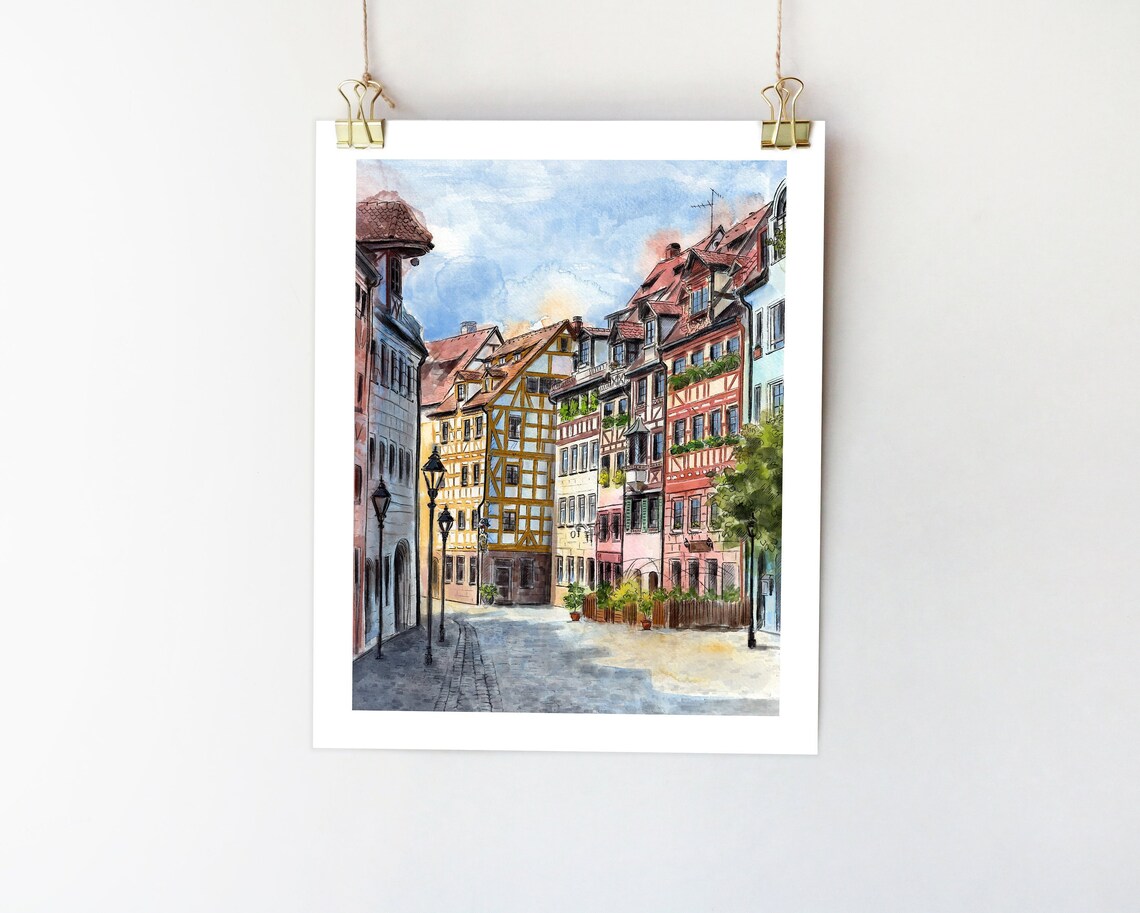 Nuremberg Art Print Germany Wall Art Bavaria Print Nuremberg - Etsy