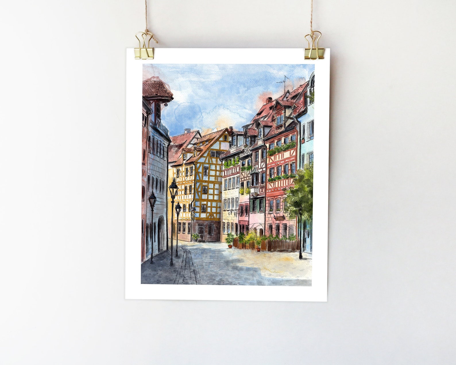 Nuremberg Art Print Germany Wall Art Bavaria Print Nuremberg - Etsy