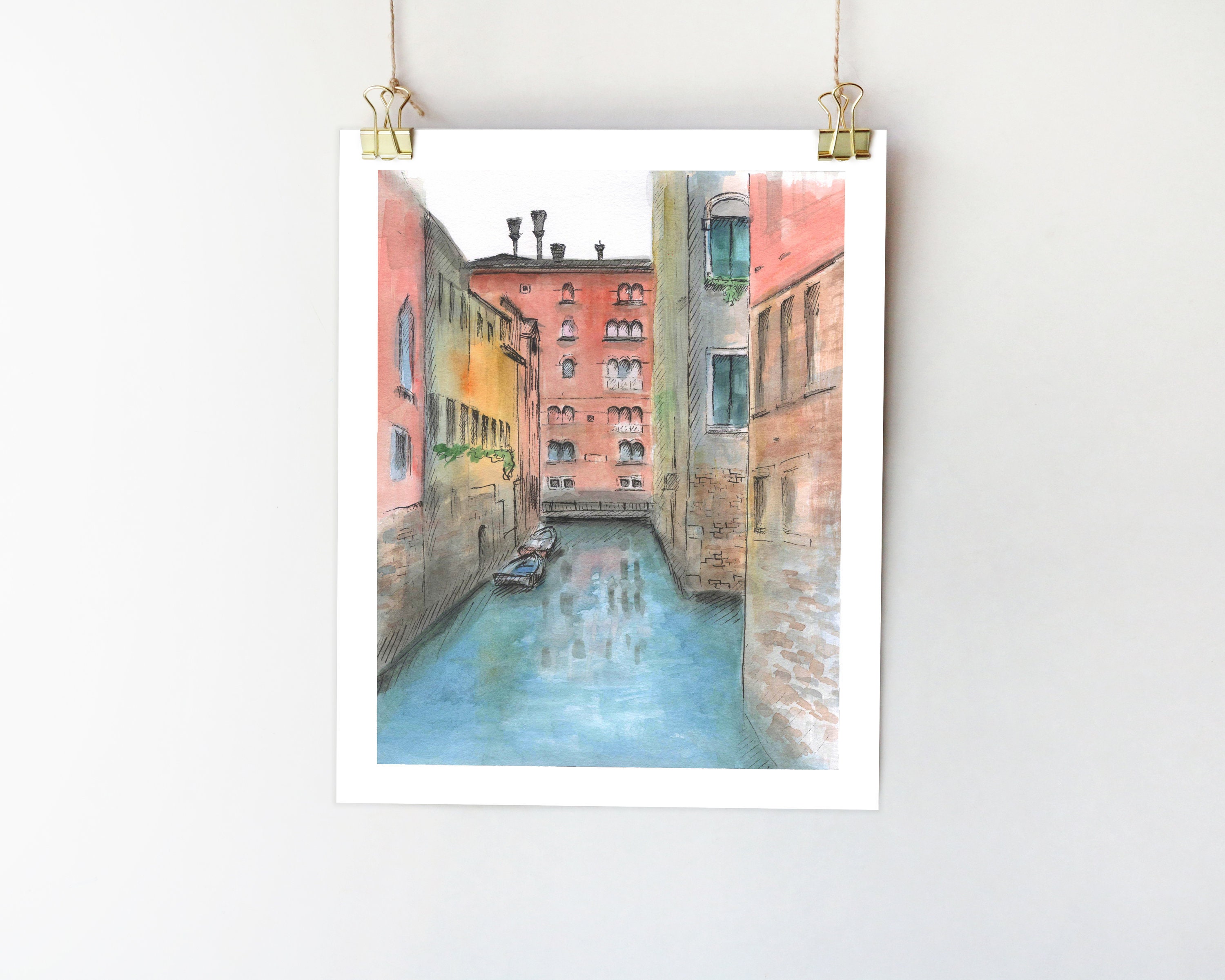 Italy Watercolor Painting Art Print. Italy Wall Art. Italy | Etsy