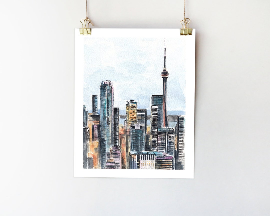 Toronto Print Toronto Poster Toronto City Illustration Canada Wall Art ...
