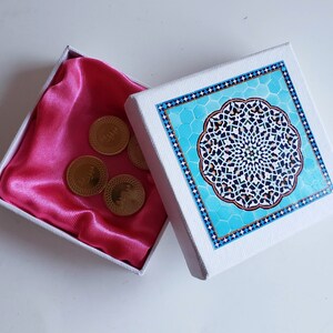 Nowruz Brass Metal Coins (sekkeh) for Haftseen. Set of 5 Coins in ...