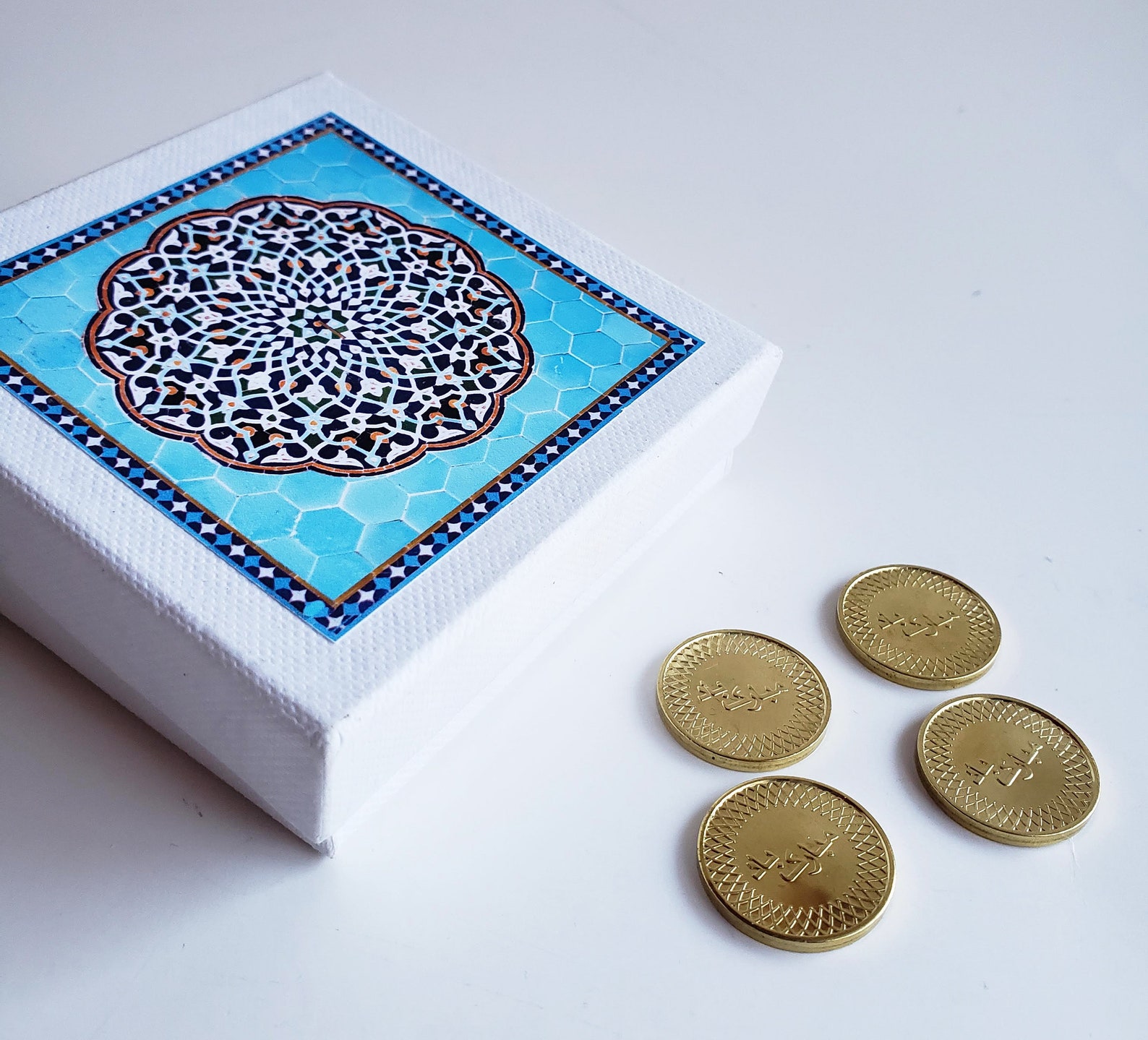 Nowruz Brass Metal Coins (sekkeh) for Haftseen. Set of 5 Coins in ...