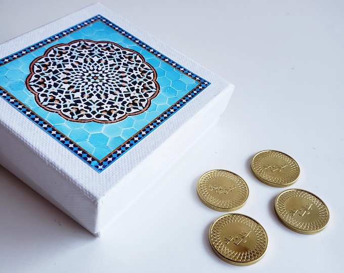 Nowruz Brass Metal Coins (sekkeh) for Haftseen. Set of 5 Coins in ...