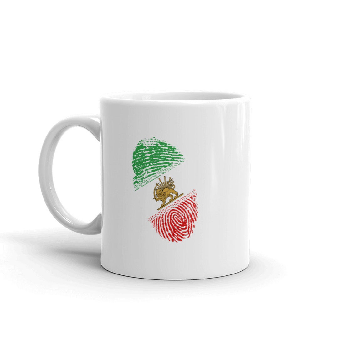 Iran Lion Flag Thumbprint Mug Made in USA - Etsy