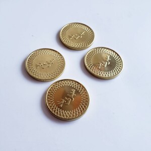 Nowruz Brass Metal Coins (sekkeh) for Haftseen. Set of 5 Coins in ...