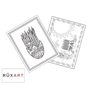 Nowruz Printable Coloring Pages - Set of 4 - Printable, Digital ...