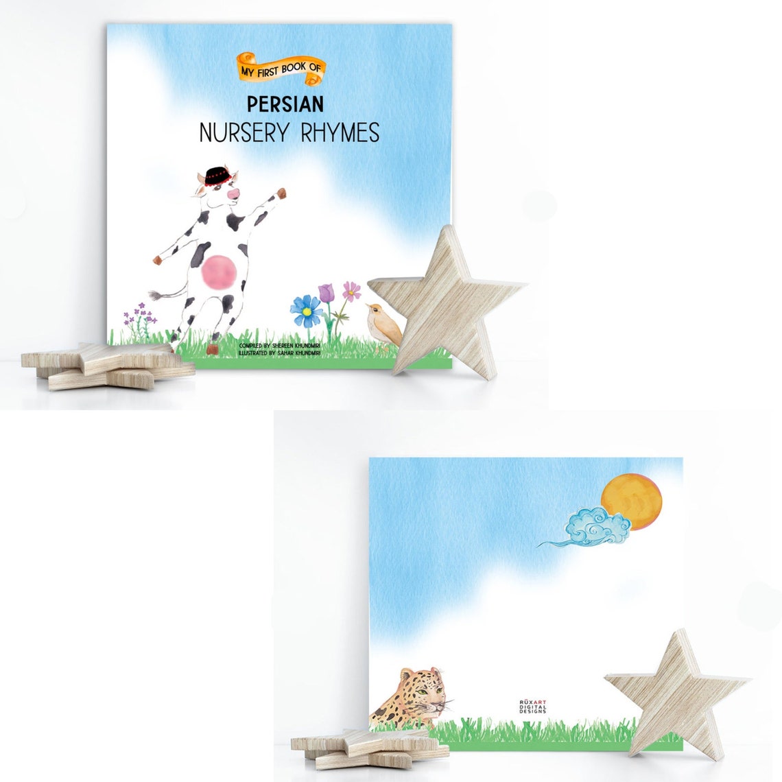 Set of 4 Farsi Children's Book - Persian Paperback Books - 8.25"x8.25 ...