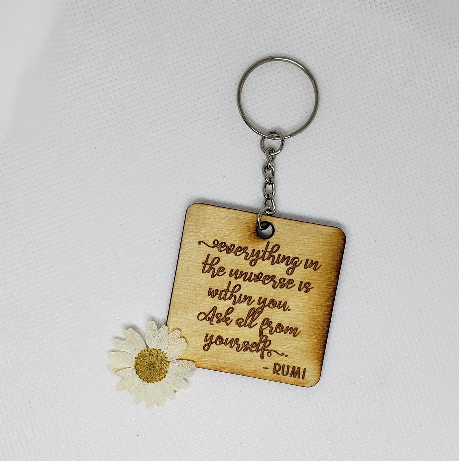 Inspirational Wood Keychain Rumi Quote. everything in - Etsy
