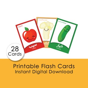 Farsi Flash Cards Printable Persian Names for Fruits and | Etsy