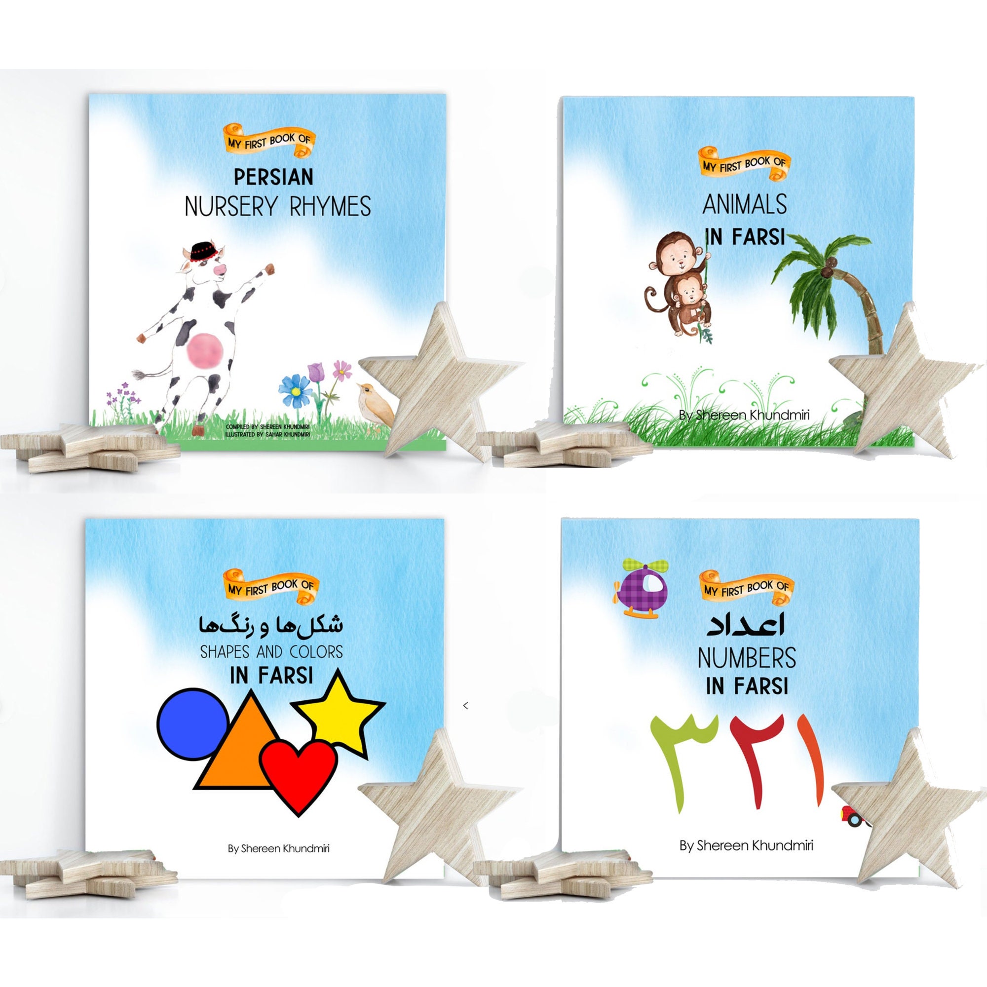 Set of 4 Farsi Children's Book Persian Paperback Books - Etsy