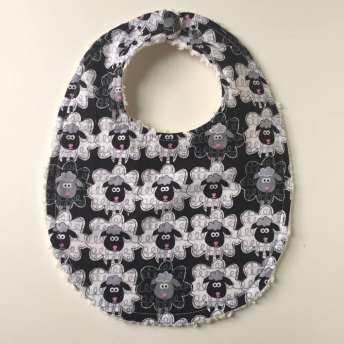 Lamb Elephant or Lion bib choice of one black and white | Etsy