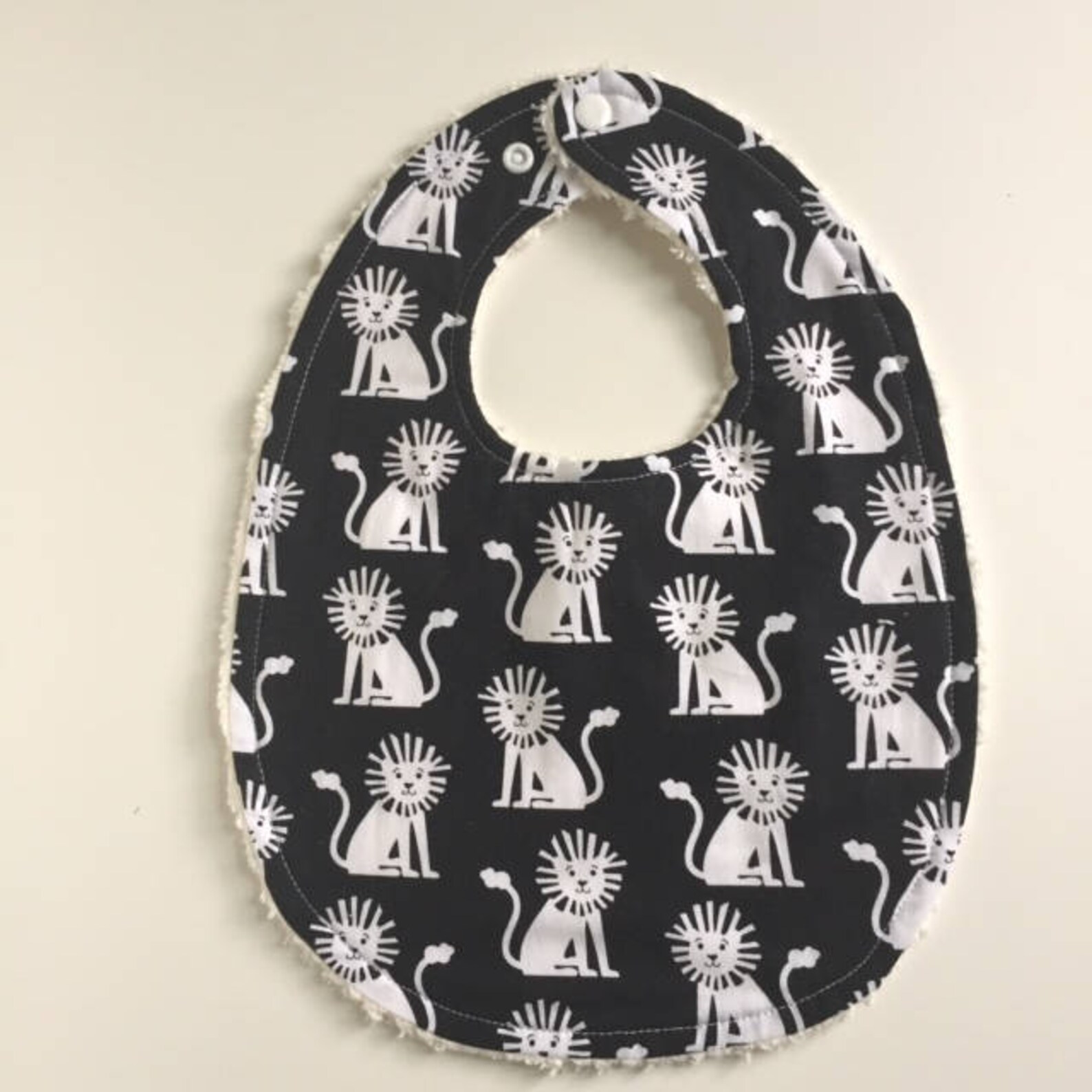 Lamb Elephant or Lion bib choice of one black and white | Etsy