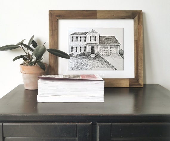 Pen and Ink House Sketch Custom House Portrait Custom House | Etsy